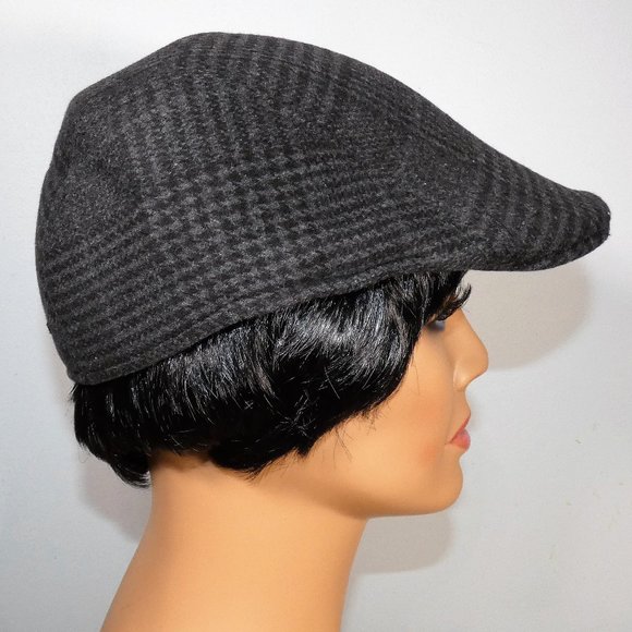 Accessories | Stylish Gray And Black Plaid Driving Newsboy Scally Style ...